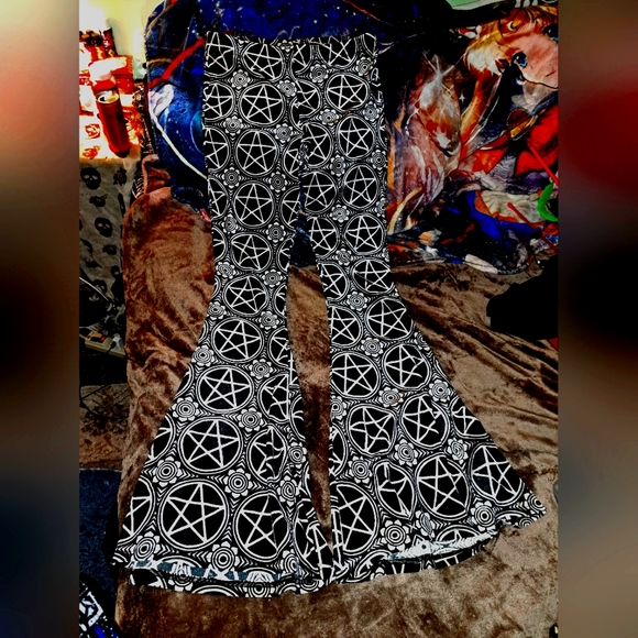 Killstar | Pants & Jumpsuits | Killstar Pentagram Bell Bottoms Size L ...
